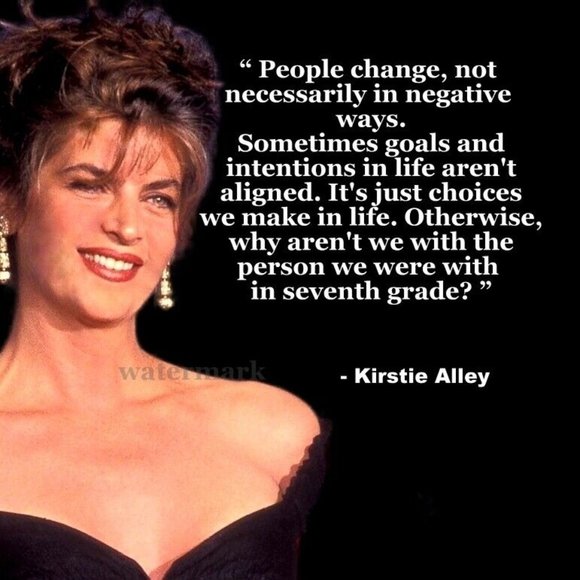 Wall Decor | Kirstie Alley Tribute People Change Quote Photo 13x19 ...